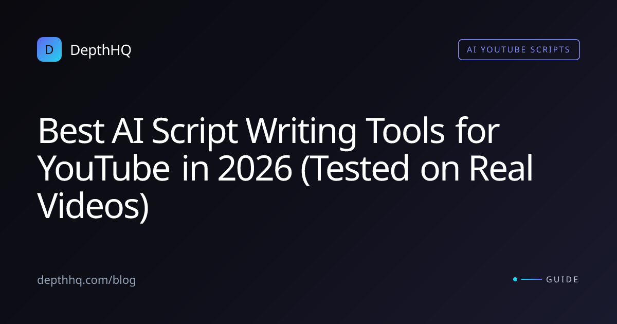 Best AI Script Writing Tools for YouTube in 2026 (Tested on Real Videos ...